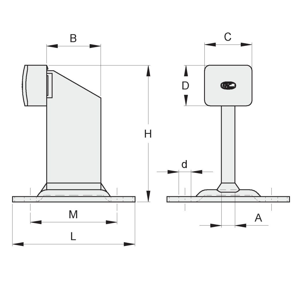 Galvanised Bolt-on End Stop - BTI Hardware