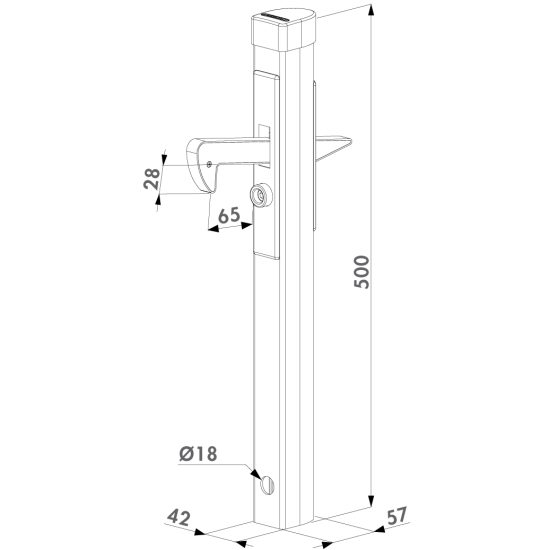 Locinox - Aluminium Gate Catch - BTI Hardware